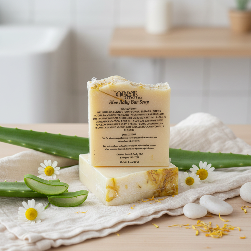 Aloe Baby Soap | Gentle Daily Cleanser for Baby | OB&B Skincare